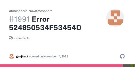 Error 524850534F53454D Issue 1991 Atmosphere NX Atmosphere GitHub