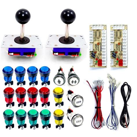 Kit Led 2 Jugadores Joystick Zippy 18 Botones Zero Delay Usb Arcade Express
