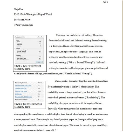 Formal Vs Informal Writing