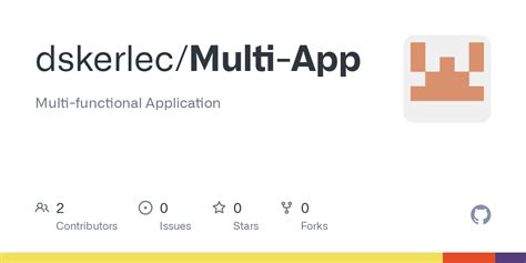 GitHub Dskerlec Multi App Multi Functional Application