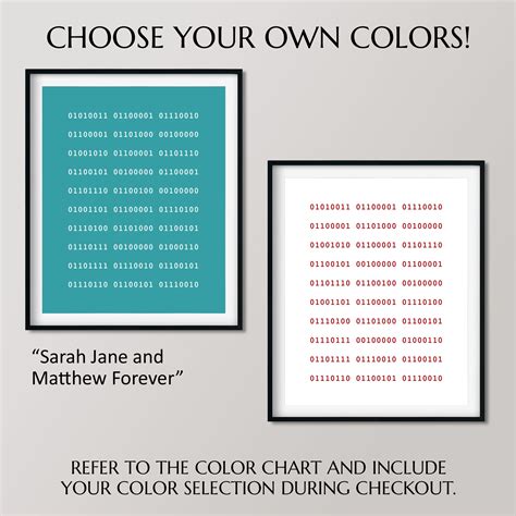 Custom Quote Or Text Binary Code Poster Computer Geek Ts Etsy