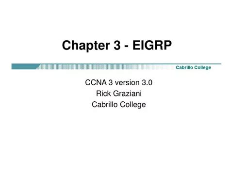 PPT Chapter 3 EIGRP PowerPoint Presentation Free Download ID 5751080