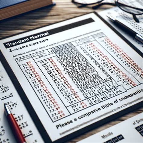 Positive And Negative Standard Normal Table On Tarpaulin Ai Art Generator Easy Peasy Ai