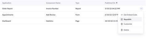 republish report zoho creator help