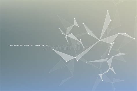 Structure Of Molecular Particles And Atom Polygonal Abstract Background Technology And Science