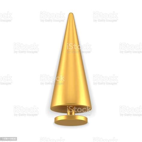 스탠드 미니멀리스트 장난감 3d 템플릿 벡터에 현실적인 금속 황금 크리스마스 트리 조상 12월에 대한 스톡 벡터 아트 및 기타 이미지 12월 3차원 형태 가문비나무