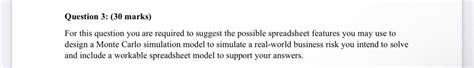 question 3 30 marks for this question you are