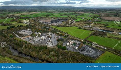 Flying Over A Small Quarry That Pollutes The Environment 4k Stock Video