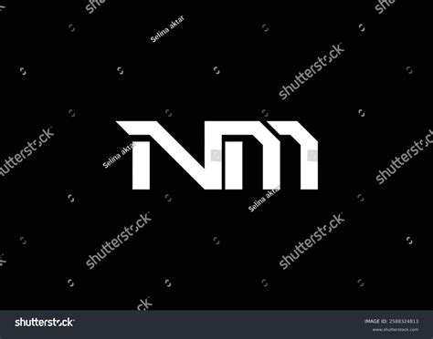Nm Alphabets Letters Logo Monogram Stock Vector Royalty Free