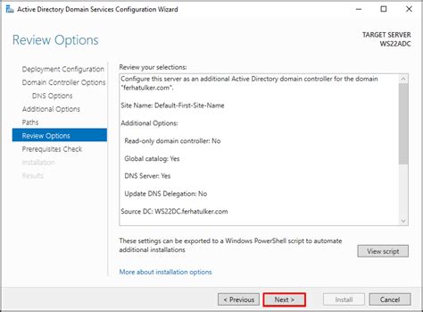 windows server 2022 additional domain controller kurulumu ve