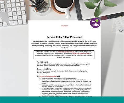 Service Entry And Exit Procedure