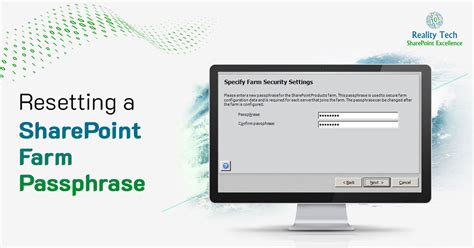 Resetting A Sharepoint Farm Passphrase