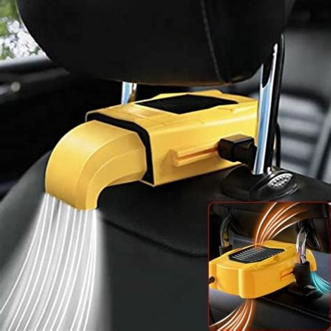 자동차 뒷좌석 냉각 팬 휴대용 좌석 3 속도 조절 가능한 환기 시트 Usb 충전식 공기 팬 통풍 2열 통풍 티몬