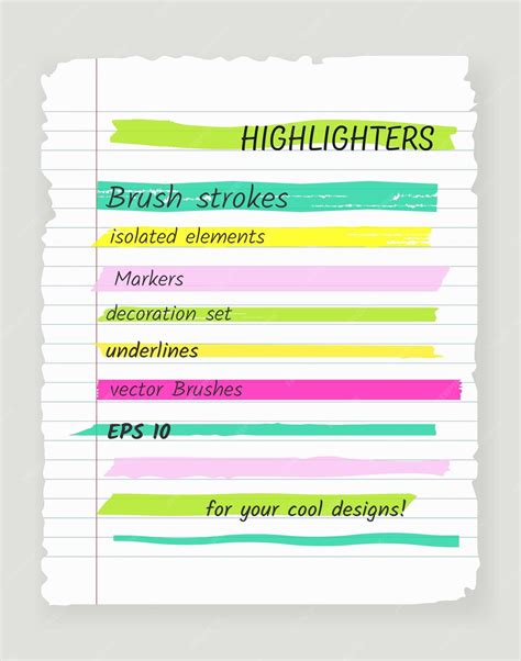 Premium Vector Brush Highlight Lines And Strokes Set Isolated Vector Design Elements On