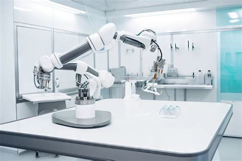 Cleanroom And Sterile Environment Robot Performing Delicate With The Patient S Life In Its