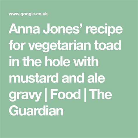 Anna Jones Recipe For Vegetarian Toad In The Hole With Mustard And Ale