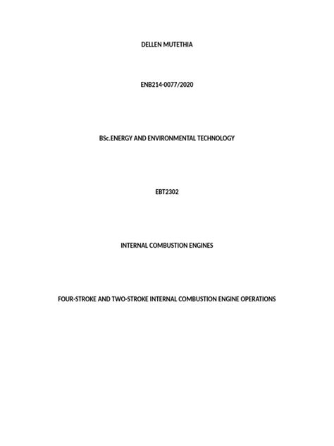 Ice Report 1 Complete Pdf Internal Combustion Engine Engines