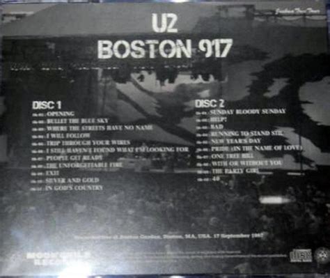 Rock Anthology U2 Boston 917 1987 09 17 Flac