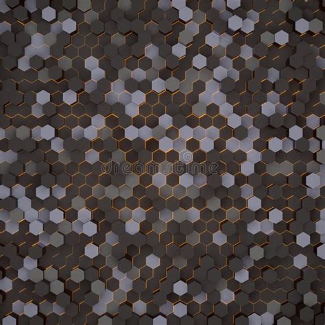 Abstract Sci Fi Futuristic Surface Hexagon D Rendering Background Geometric Shape Technology