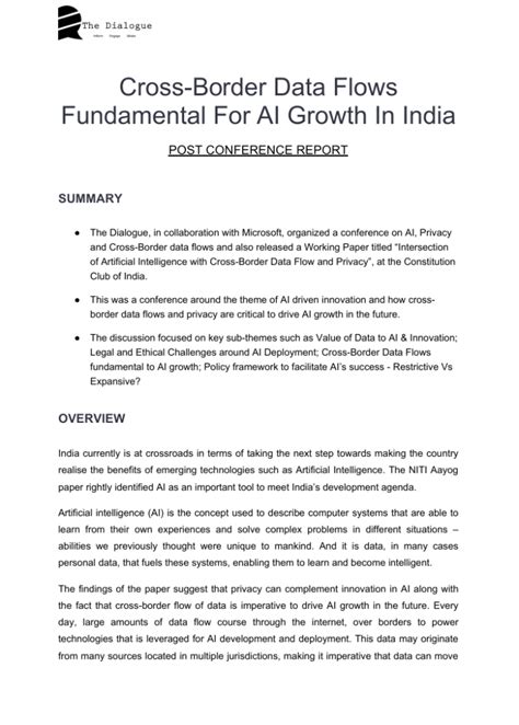 Event Report Cross Border Data Flows Fundamentals For Ai Griwth In