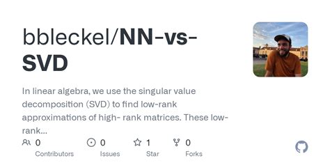 GitHub Bbleckel NN Vs SVD In Linear Algebra We Use The Singular Value Decomposition SVD To