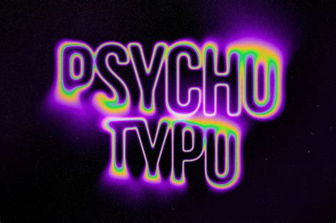 psycho typo text distortion
