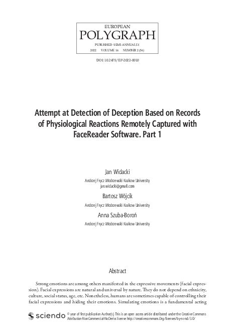 pdf attempt at detection of deception based on records of