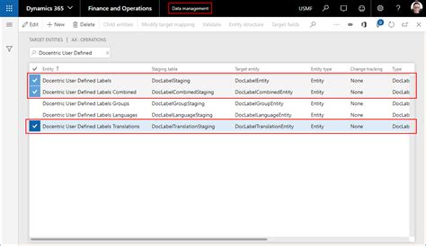 Importexport User Defined Labels Docentric Ax