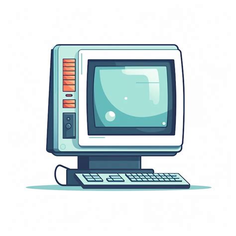 Premium Vector A Drawing Of A Computer Monitor With A Pencil On The Screen