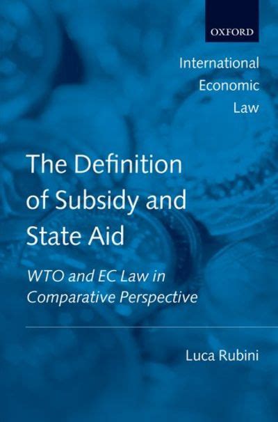 The Definition Of Subsidy By Rubini Luca 6 Items Biblio