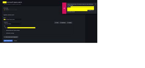 grafana contact point microsoft teams not sending tls error