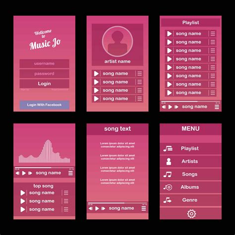 Mobile App Gui 181792 Vector Art At Vecteezy