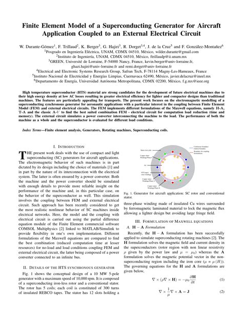 pdf finite element model of a superconducting generator for aircraft