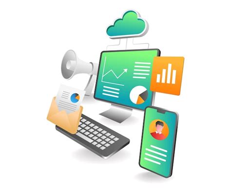 Premium Vector Isometric Illustration Concept Data Analysis Security