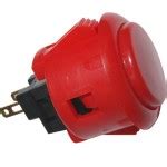 Red Round Push Button For Game Machine FunLabel Amusement Machine Games