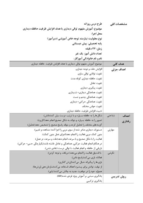 طراحی آموزشی پیش دبستانی دیر آموز آموزش مفهوم توالی دیداری با هدف