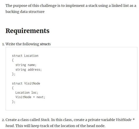 Solved The Purpose Of This Challenge Is To Implement A Stack Chegg