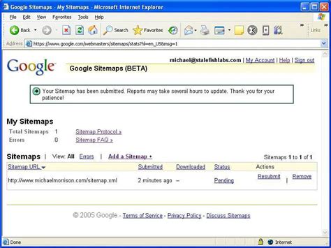 Submitting Your Sitemap To Google XML