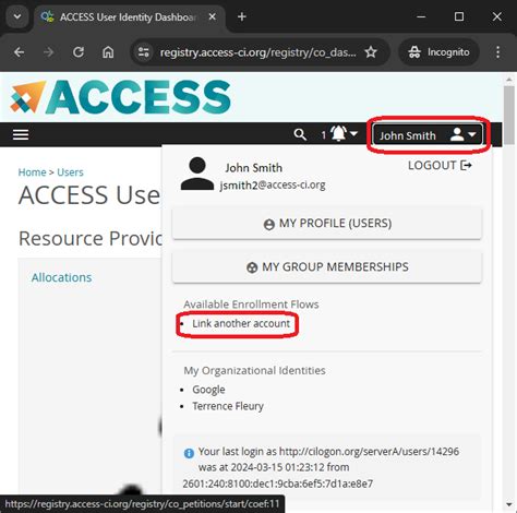 ACCESS CI Bulk Enrollee New User Setup Operations