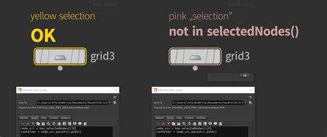 SelectedNodes Are Yellow But What Is The Pink State Python Scripting Od Forum