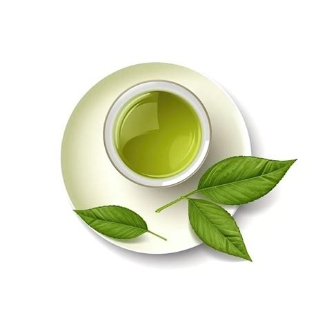 Premium Vector Realistic Vector Green Tea On White Background