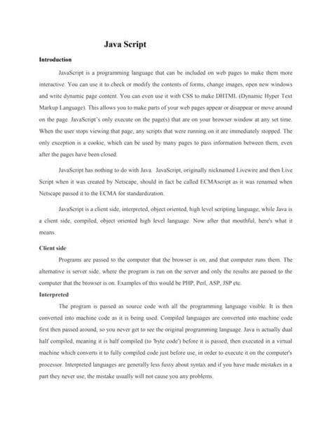 Introduction To Javascript 1ppt