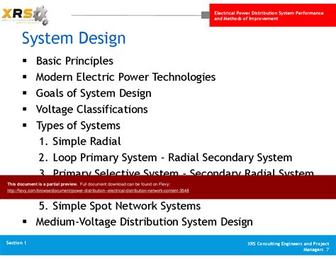 Power Distribution Electrical Distribution Network Content Ppt Slide Deck