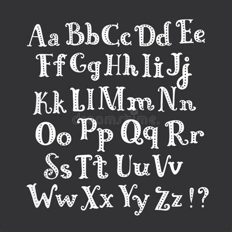 Chalkboard Alphabet Vector Font Type Letters Numbers And Punctuation