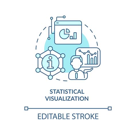 Statistical Visualization Turquoise Concept Icon Data Analyst Skill Abstract Idea Thin Line