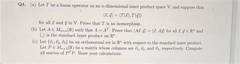 solved x y t x t y for all x and y in v prove that t