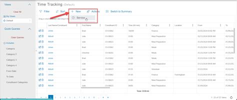 Volunteer Time Tracking Grids Donorview