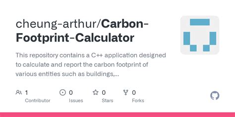 Github Cheung Arthur Carbon Footprint Calculator This Repository Contains A C Application