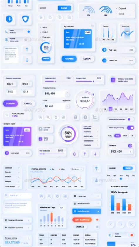 Neumorphic Elements Mobile App UI Kit