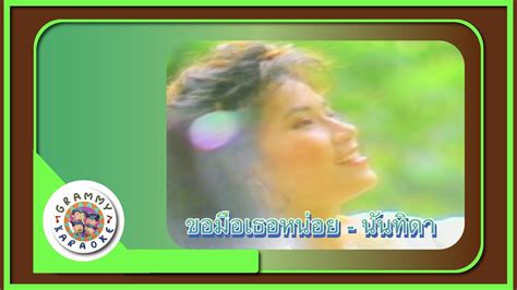 คาราโอเกะ ขอมือเธอหน่อย นันทิดา แก้วบัวสาย Youtube